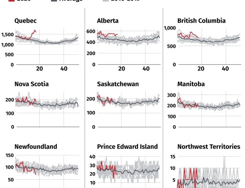 New StatsCan data reveals hundreds of 'excess' deaths in Canada amid ...